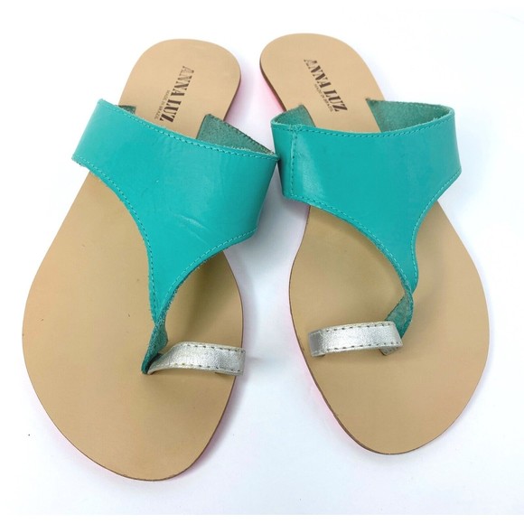 Anna | Shoes | Anna Luz Teal Silver Pink Sandals Size 7 Made In Brazil ...